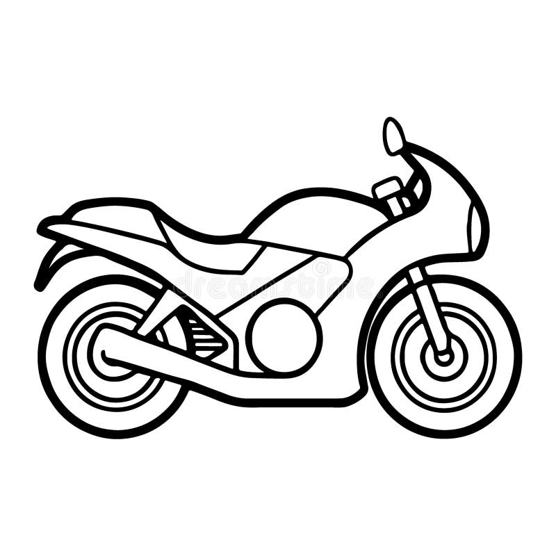 Outline Motorcycle Vector Art for Graphic Projects Stock Vector ...