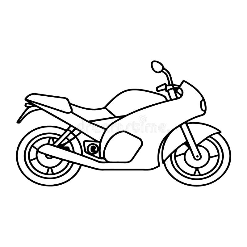 Outline Motorcycle Vector Art for Graphic Projects Stock Vector ...