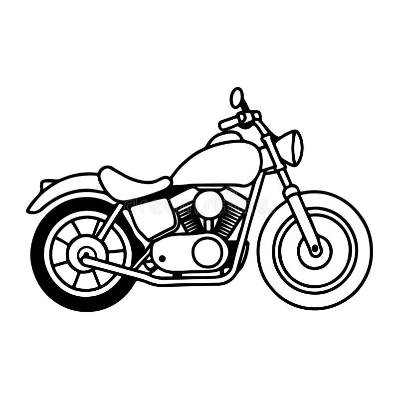 Outline Motorcycle Vector Art for Graphic Projects Stock Vector ...