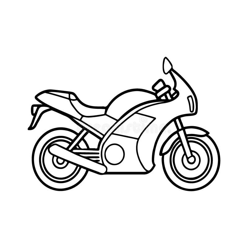 Outline Motorcycle Vector Art for Graphic Projects Stock Vector ...