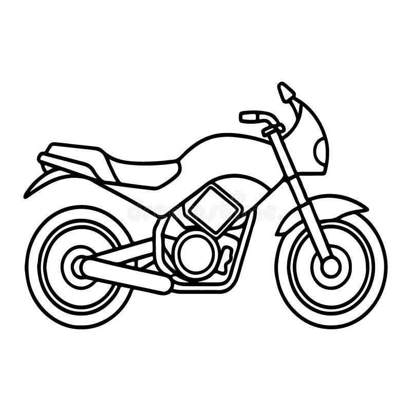 Outline Motorcycle Vector Art for Graphic Projects Stock Vector ...