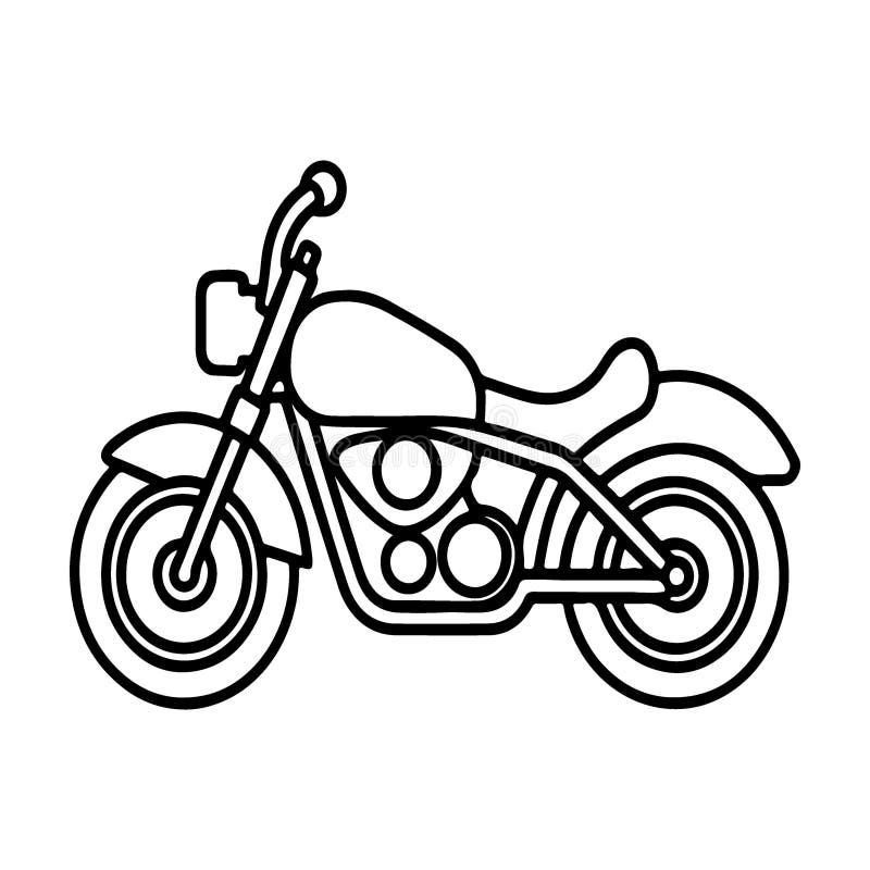 Outline Motorcycle Vector Art for Graphic Projects Stock Vector ...