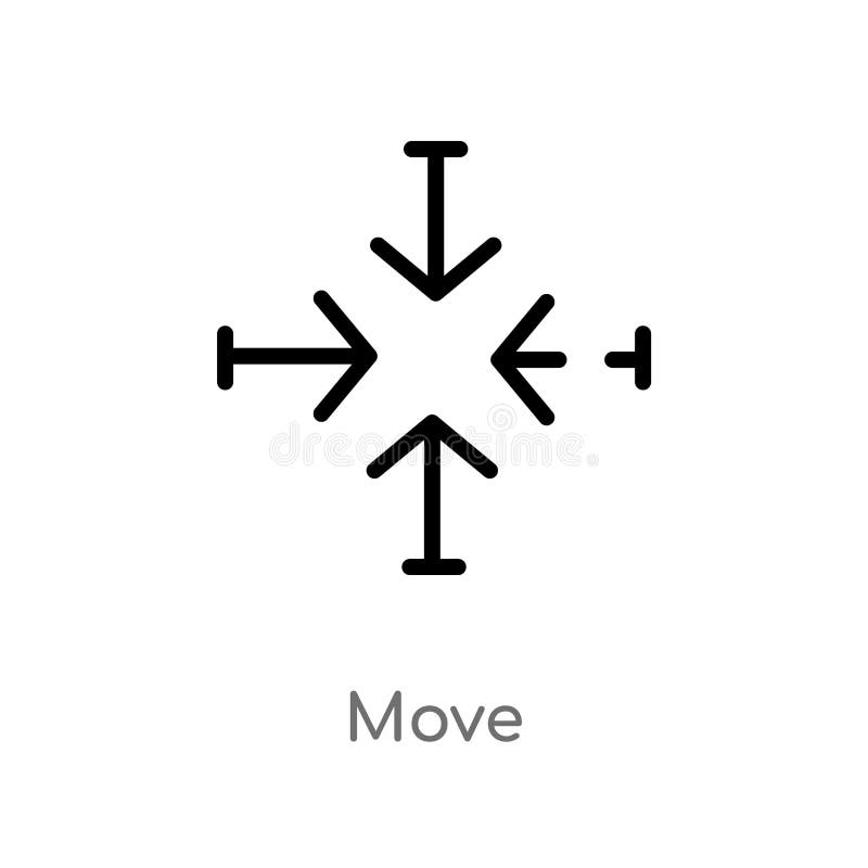Move Icon on White Background. Simple Element Illustration from Arrows ...