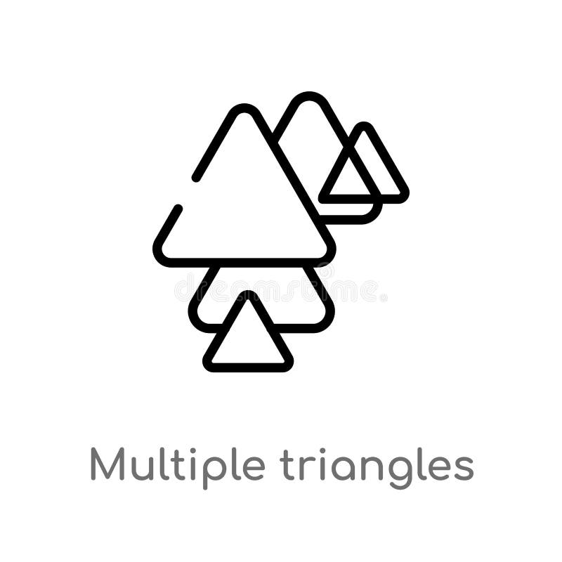 Multiple Triangles Triangle Icon in Trendy Design Style. Multiple ...