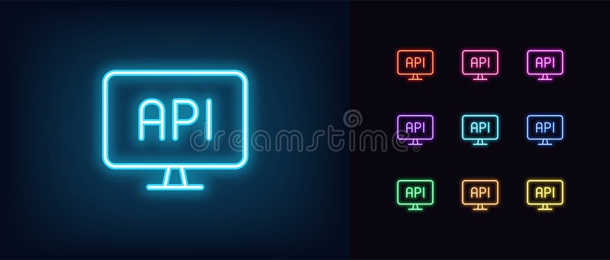 Api Neon Stock Illustrations – 274 Api Neon Stock Illustrations, Vectors & Clipart - Dreamstime