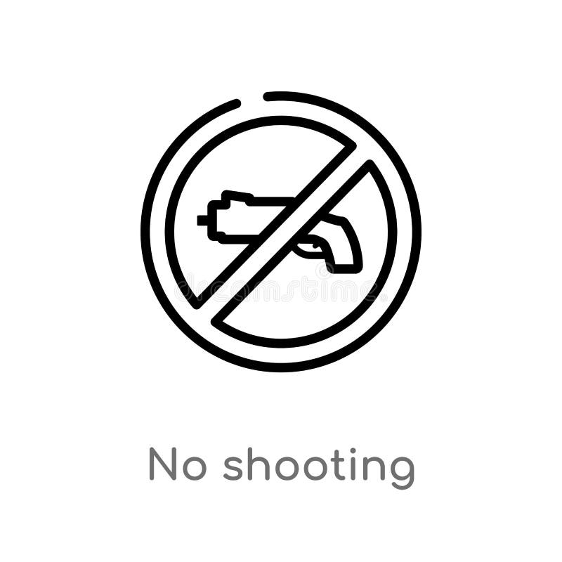 Outline Shooting Target Vector Icon. Isolated Black Simple Line Element ...