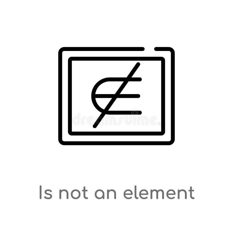 Outline is Not an Element of Vector Icon. Isolated Black Simple Line ...