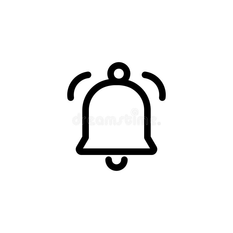 Outline Notification Bell Icon. Bell Button. Notify Icon. Stock Vector ...