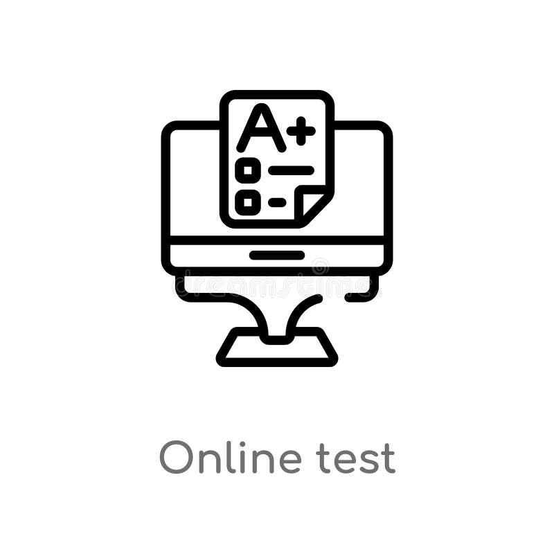 Online Test Icon on White Background. Simple Element Illustration from ...