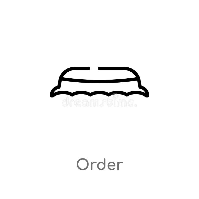 Outline Order Vector Icon. Isolated Black Simple Line Element ...