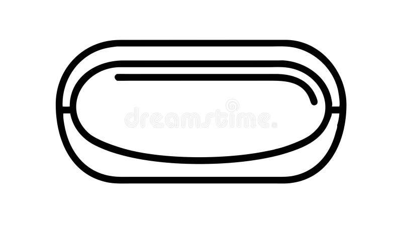 Outline Oval Shape Basic Geometric Element Graphic, Vector Design ...