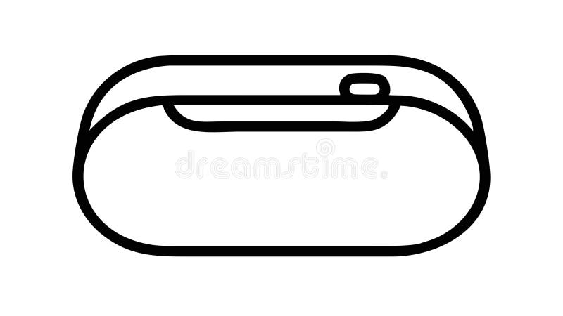 Outline Oval Shape Container Basic Design Element, Vector Design ...