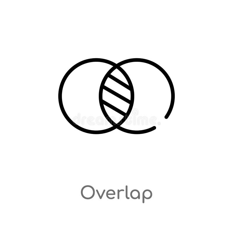 Overlap Icon Vector Sign And Symbol Isolated On White Background Stock ...