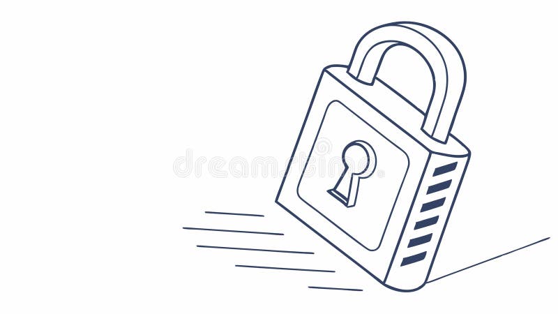 Outline Padlock with Keyhole Vector Icon, Security and Privacy Symbol ...
