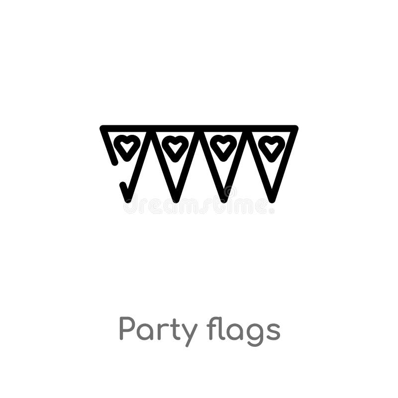 Outline Party Blower Vector Icon. Isolated Black Simple Line Element ...