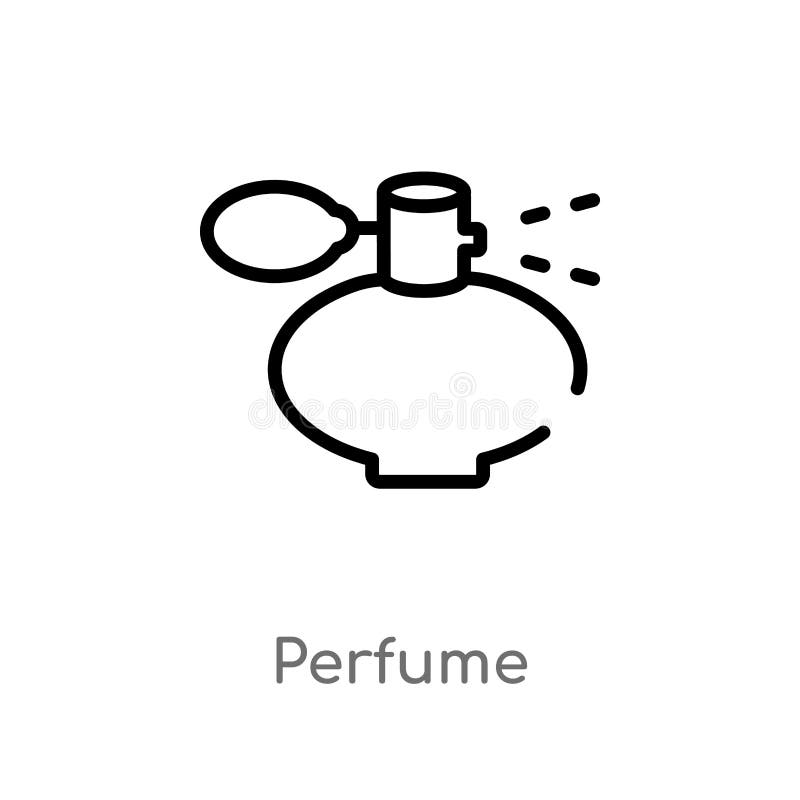 Outline Perfume Vector Icon. Isolated Black Simple Line Element ...