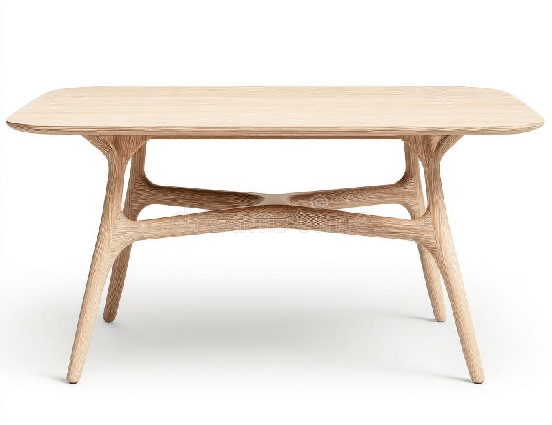 An Outline Perspective View of a Basic Table with Dashed Hidden Lines ...