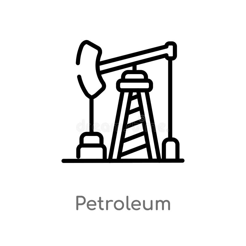 Outline Petroleum Vector Icon. Isolated Black Simple Line Element ...