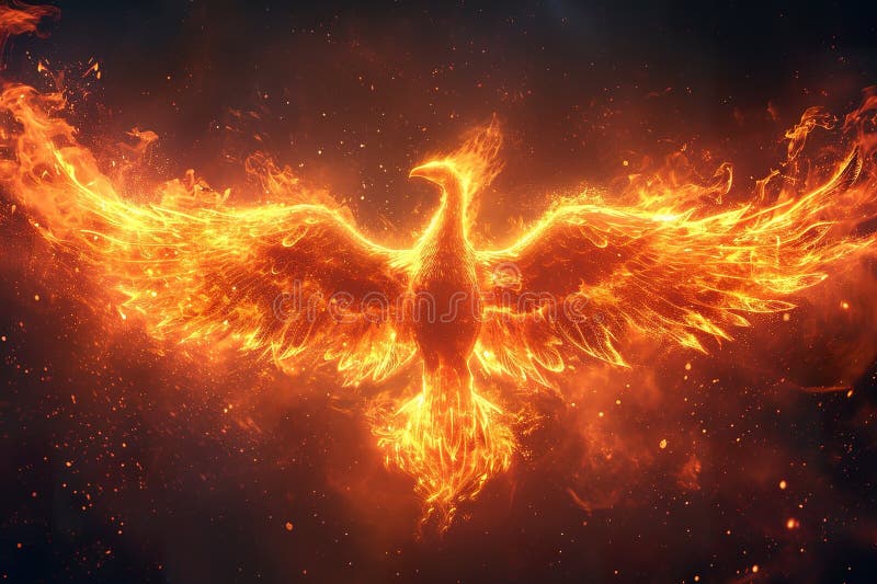 The Outline of a Phoenix, Showcase Interface Cosmic Background Stock ...