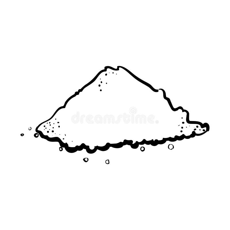 Outline Pile Salt Culinary Kitchen Stock Vector - Illustration of ...