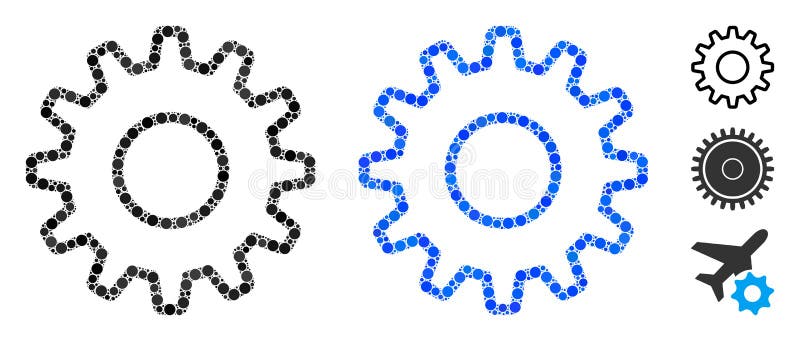 Outline Pinion Mosaic Icon of Spheric Items Stock Vector - Illustration ...