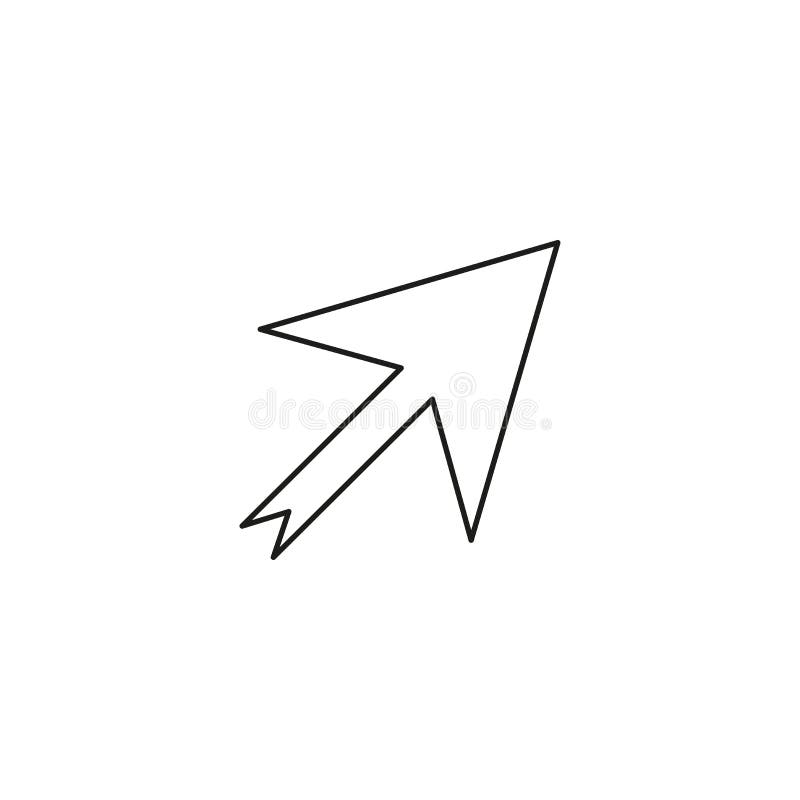 Outline Pointer Icon Line Cursor Symbol For Web Site Design Logo App Ui Editable Stroke