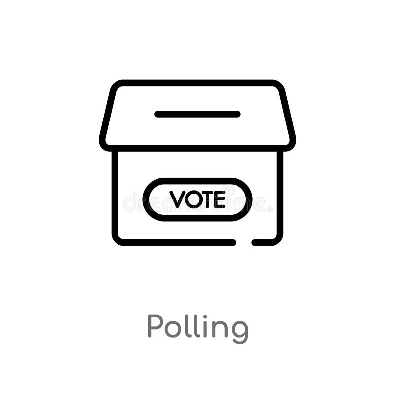 Outline Poll Vector Icon. Isolated Black Simple Line Element ...