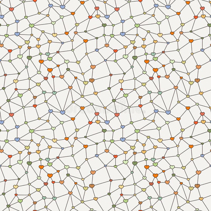 Outline Polygon Seamless Pattern. Stock Vector - Illustration of plexus ...