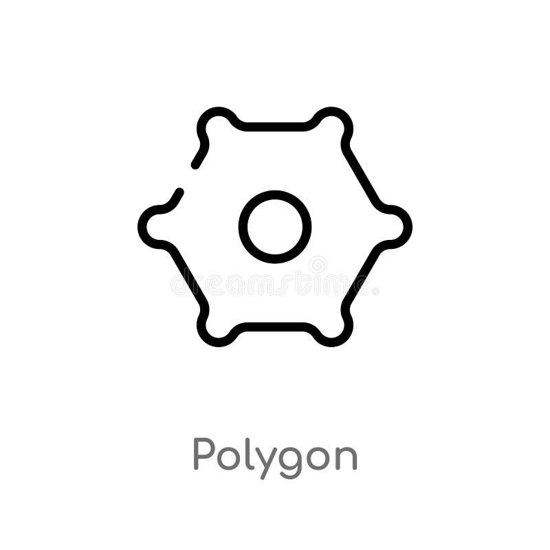 Polygon Icon on White Background. Simple Element Illustration from ...
