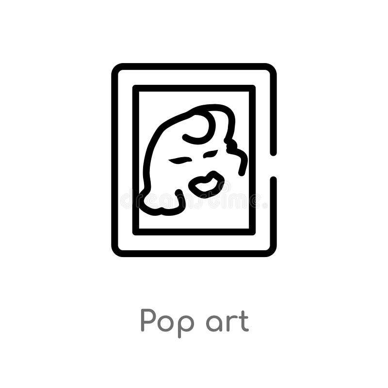 Outline Pop Art Vector Icon. Isolated Black Simple Line Element ...