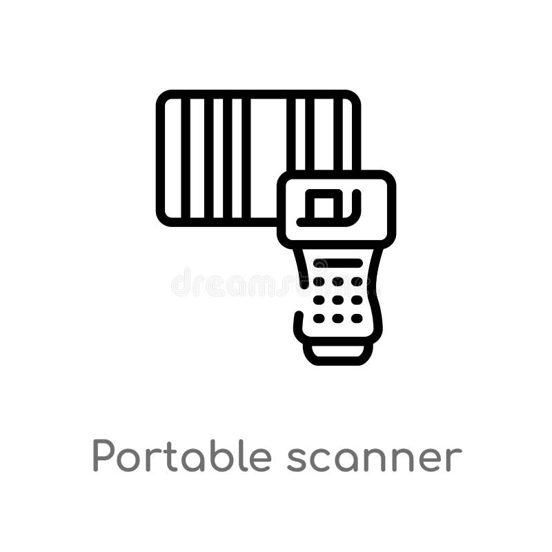 Outline Eye Scanner Medical Vector Icon. Isolated Black Simple Line ...