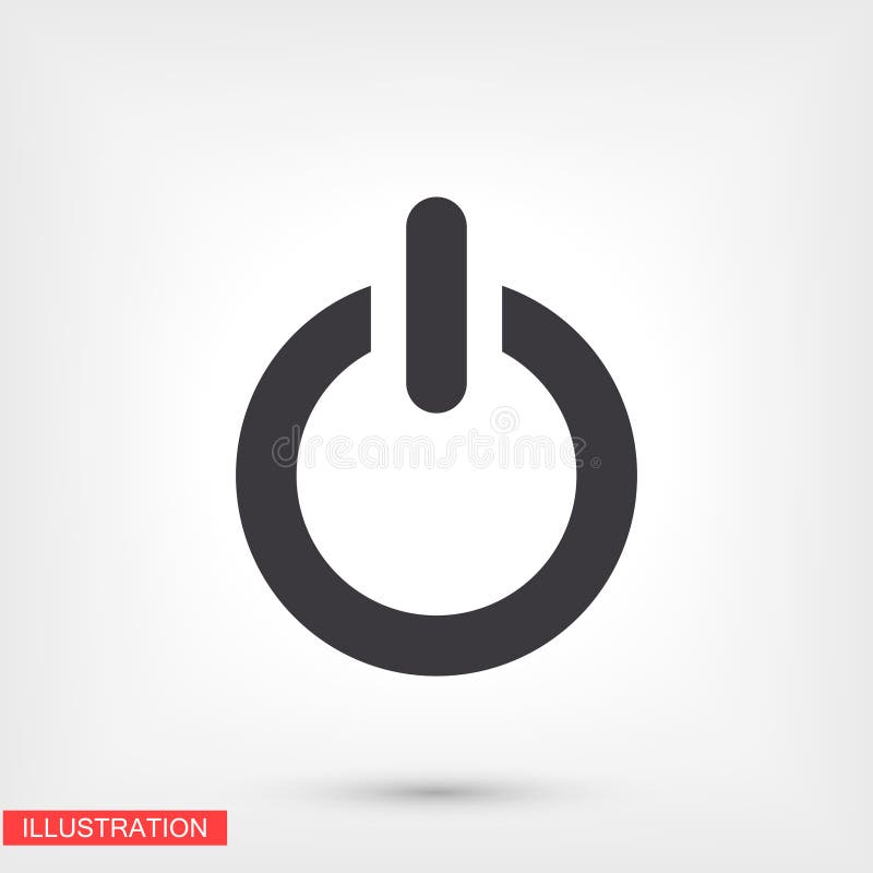 Outline Power Icon Isolated on Background. Power Symbol for Website ...