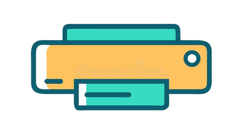 Outline Printer Fax Machine Office Equipment Icon , Vector Design ...