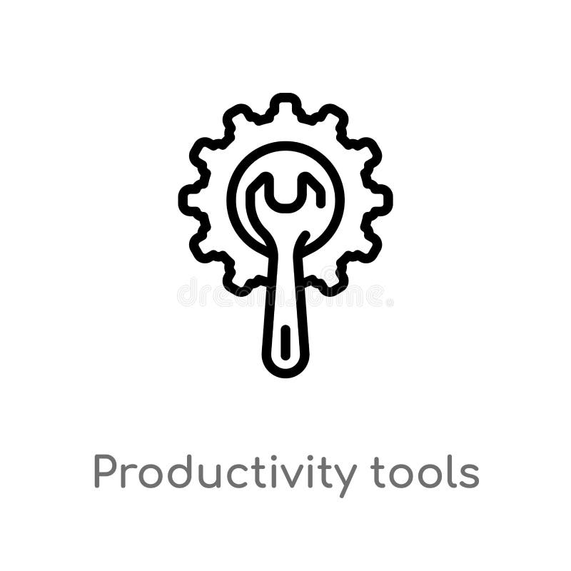 Productivity Tools Icon on White Background. Simple Element ...