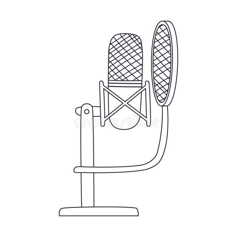 Recording Studio Microphone Filter Stock Illustrations – 161 Recording ...