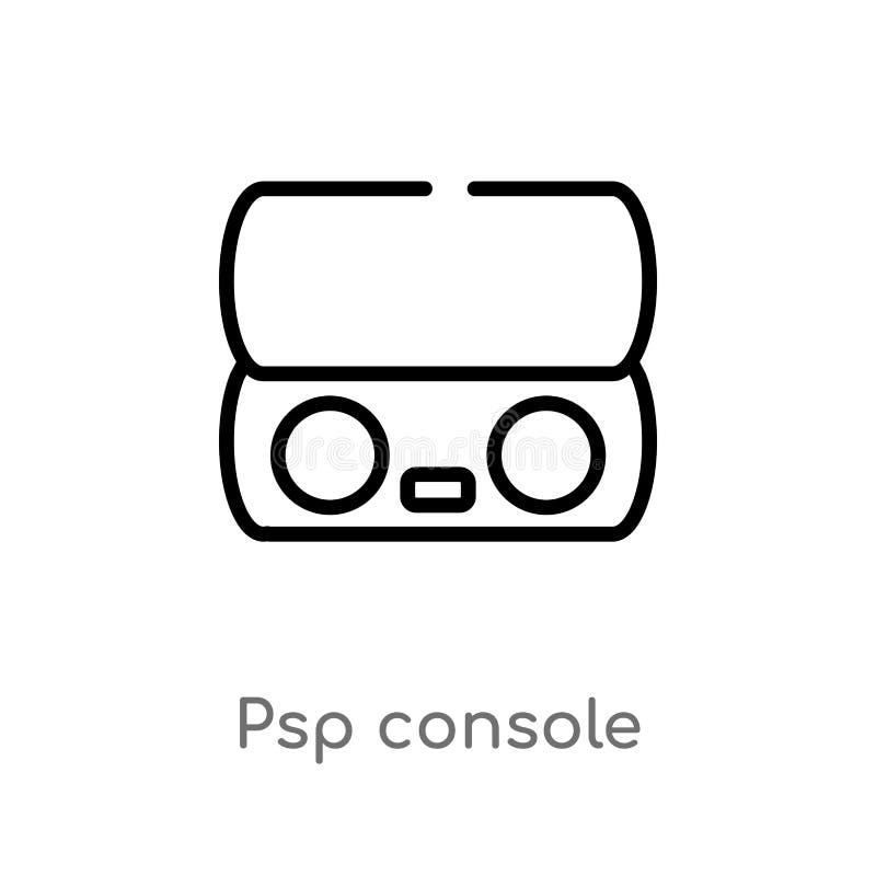 Outline Psp Console Vector Icon. Isolated Black Simple Line Element ...