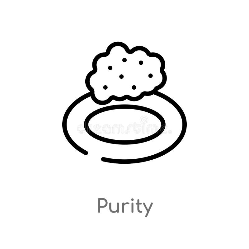 Outline Purity Vector Icon. Isolated Black Simple Line Element ...