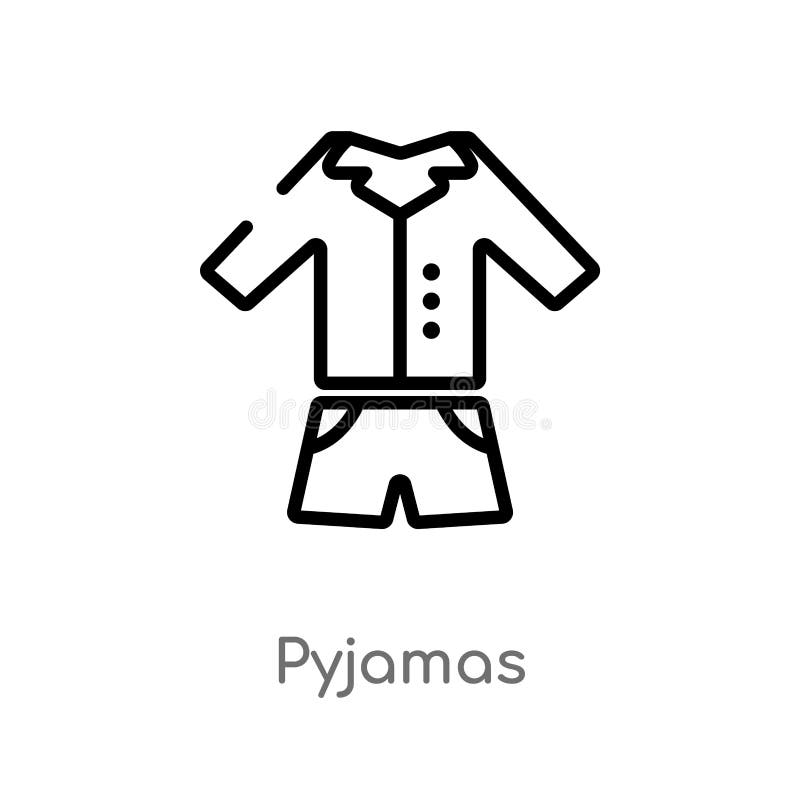 Pajamas Vector Icon Pajamas Editable Stroke Pajamas Linear Symbol For ...