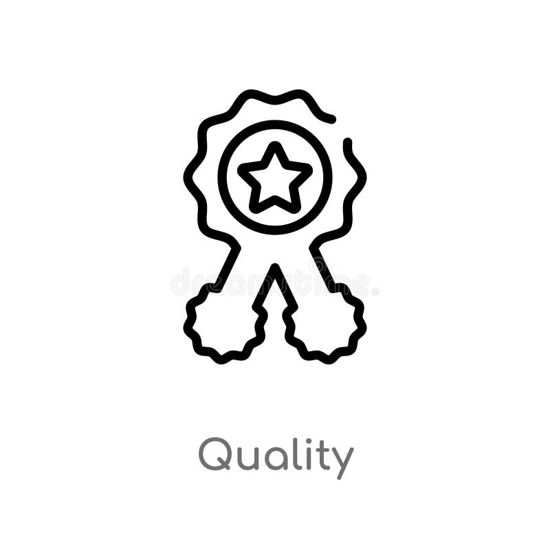 Outline Quality Vector Icon. Isolated Black Simple Line Element ...