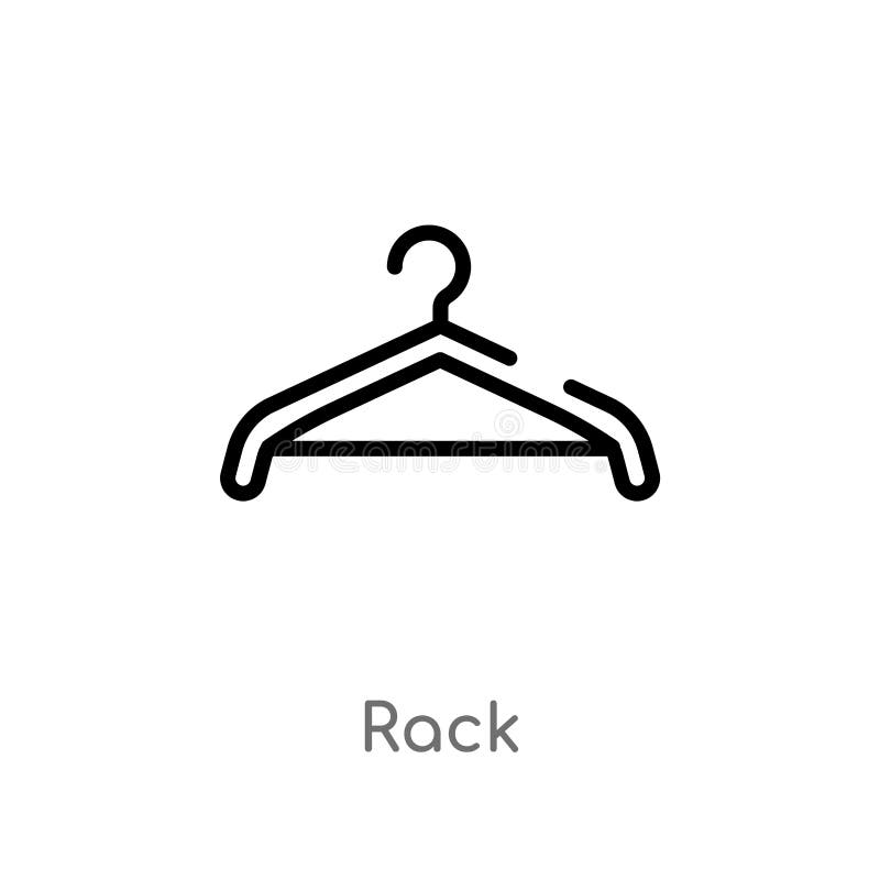 Outline Rack Vector Icon. Isolated Black Simple Line Element ...