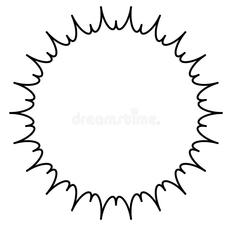 Outline of Radial, Radiating Geometric Element. Abstract Shape. Stock ...