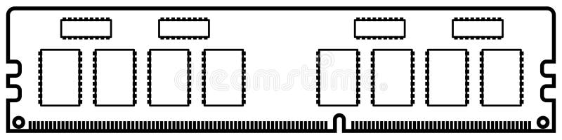 RAM for Desktop Computer, Memory Stick Isolated on White Background. Clipart Stock Vector ...