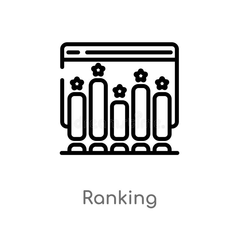 Outline Ranking Factor Vector Icon. Isolated Black Simple Line Element ...