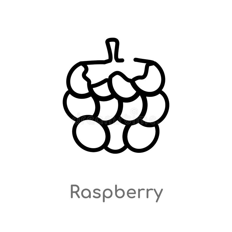 Raspberry Black White Simple Stock Illustrations – 613 Raspberry Black ...