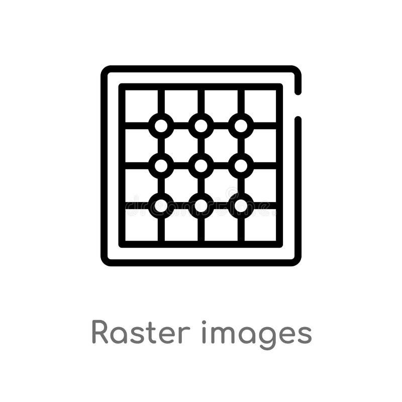 Raster Images Icon. Trendy Modern Flat Linear Vector Raster Images Icon ...
