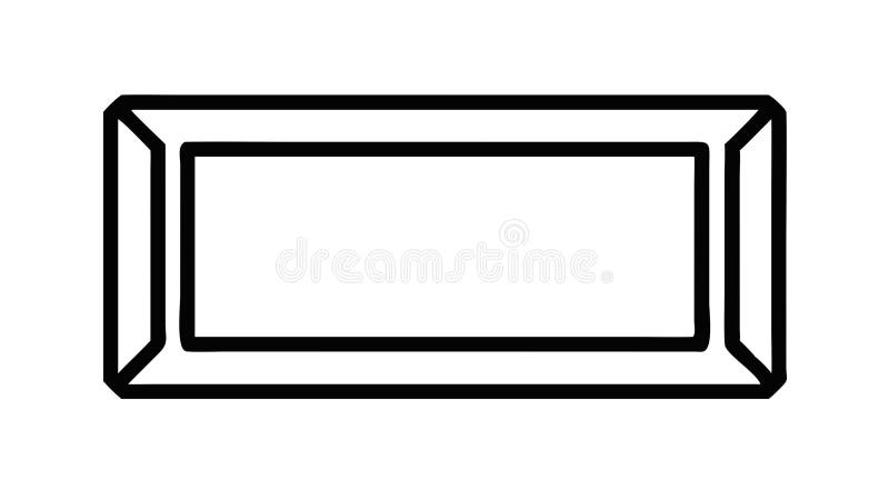 Outline of Rectangular Display Screen, Representing Monitors , Vector ...