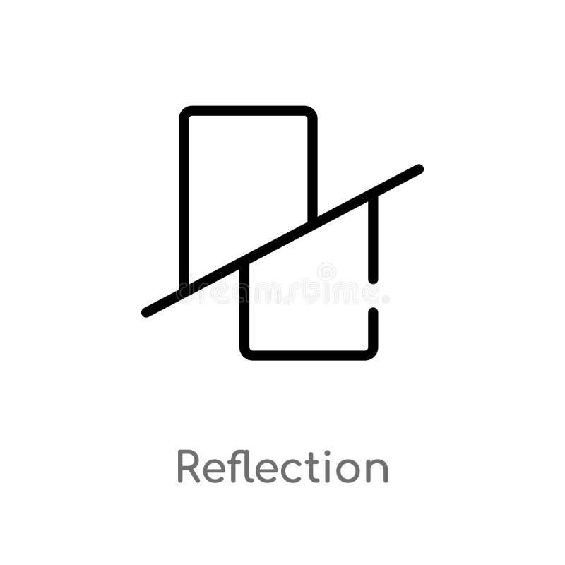 Reflection Icon on White Background. Simple Element Illustration from ...