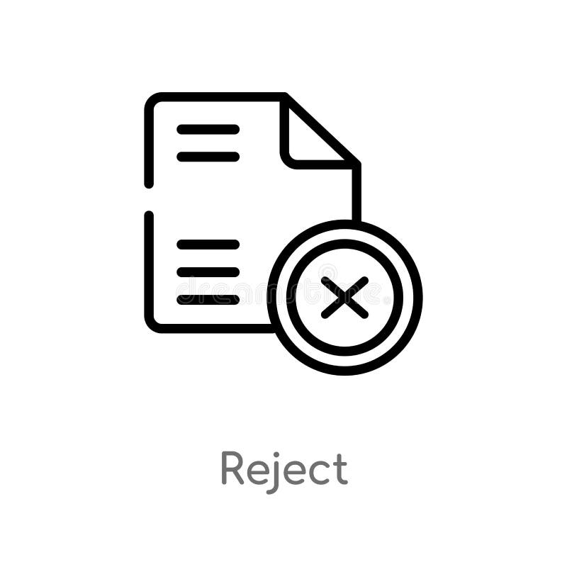 Reject Vector Line Icon Set. Contains Such Icons As Cancellation, Deny ...