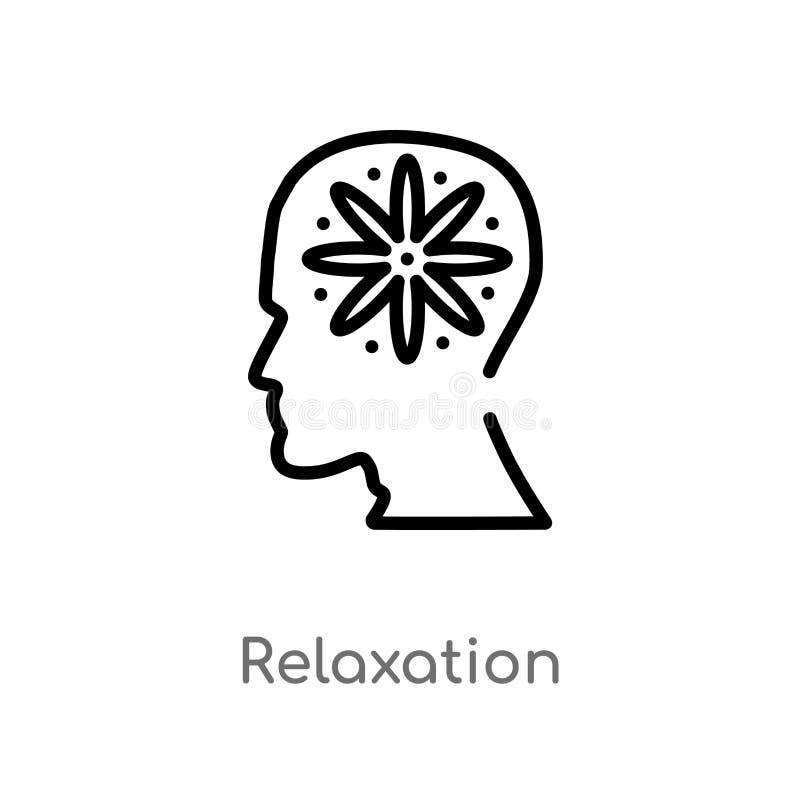 Outline Relaxation Vector Icon. Isolated Black Simple Line Element ...