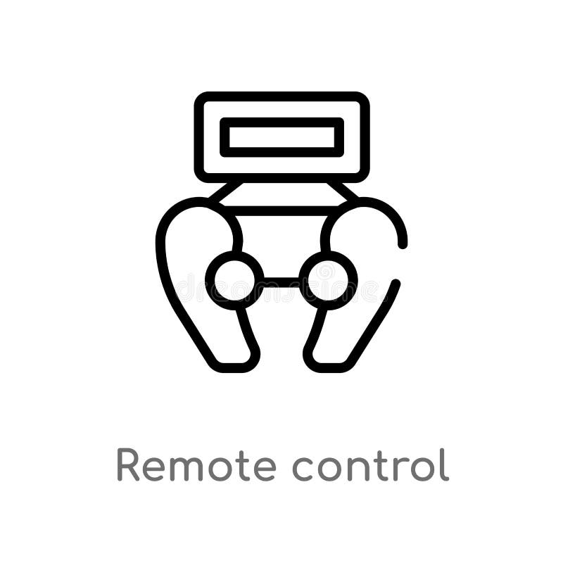 Outline Remote Control Vector Icon. Isolated Black Simple Line Element ...